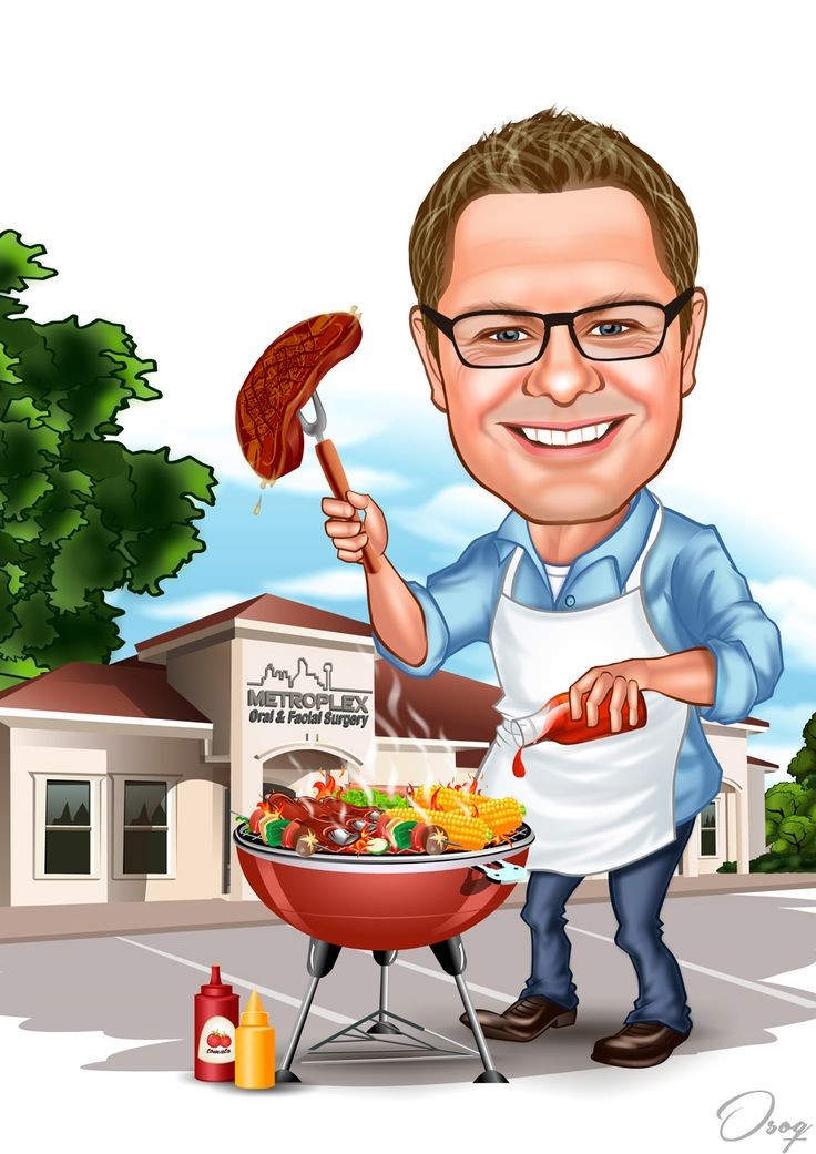 BBQ Chef Caricature – Prizmaa
